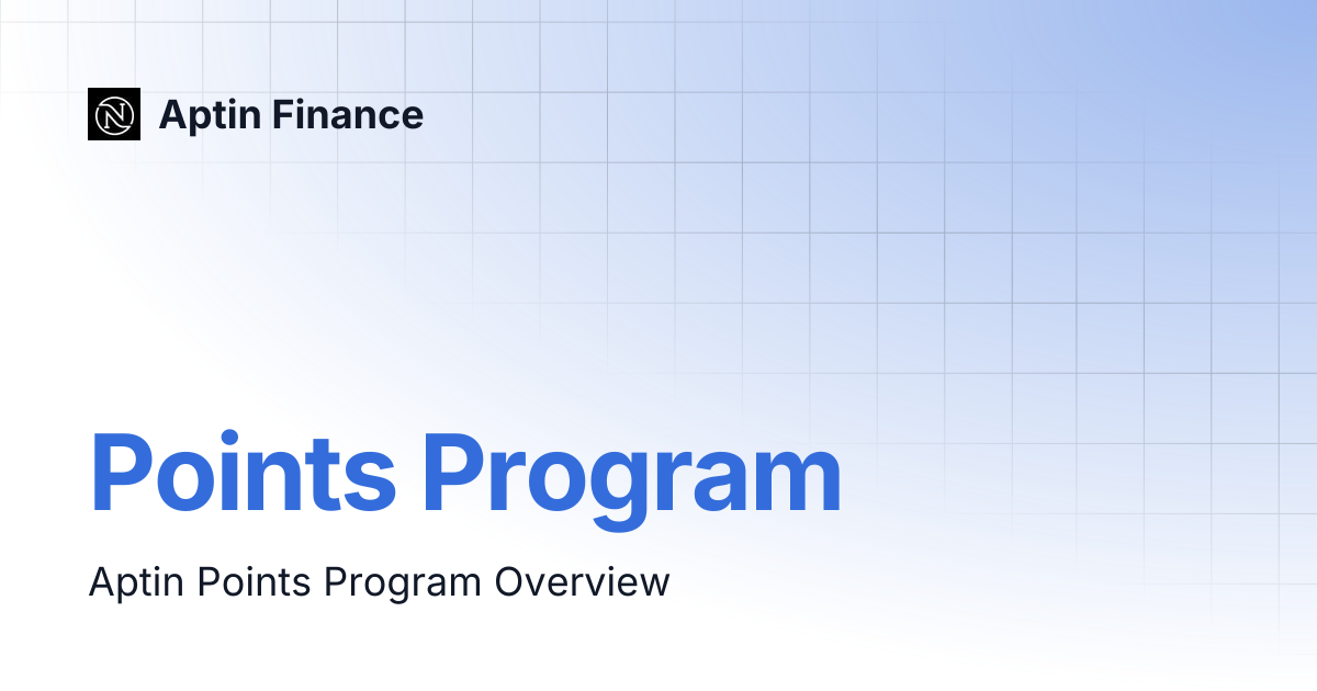 Points Program | Aptin Finance