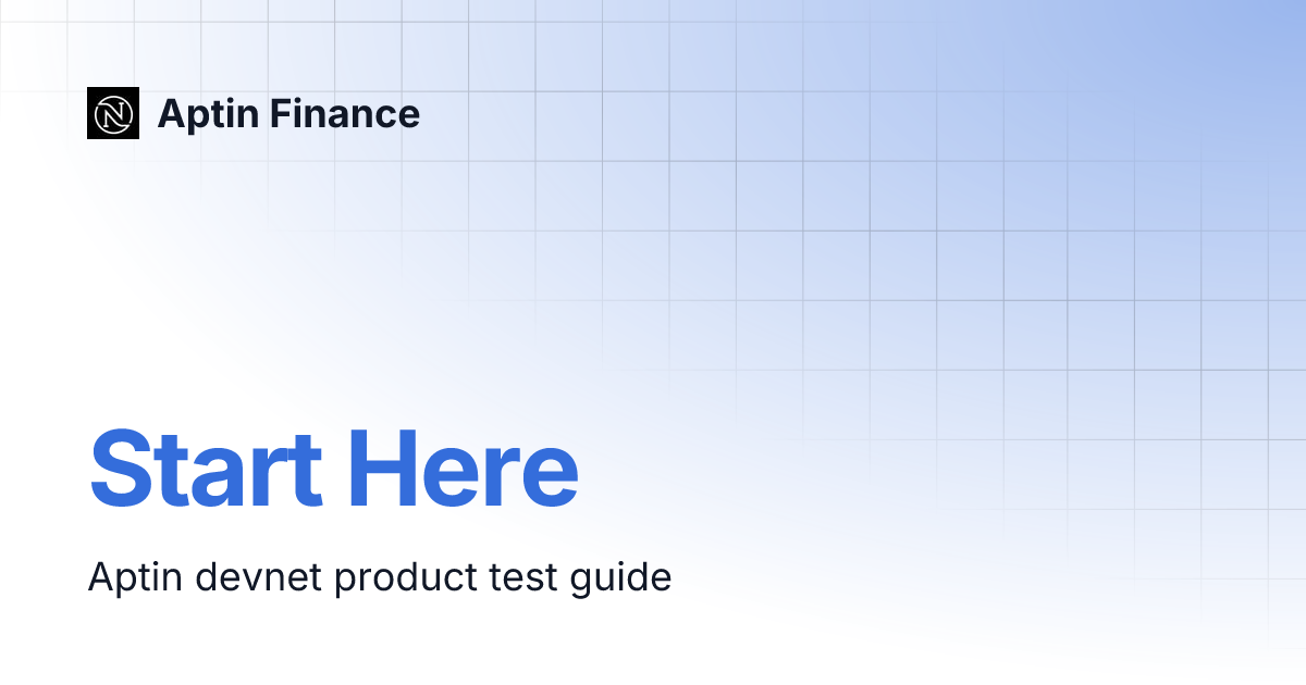 Start Here | Aptin Finance