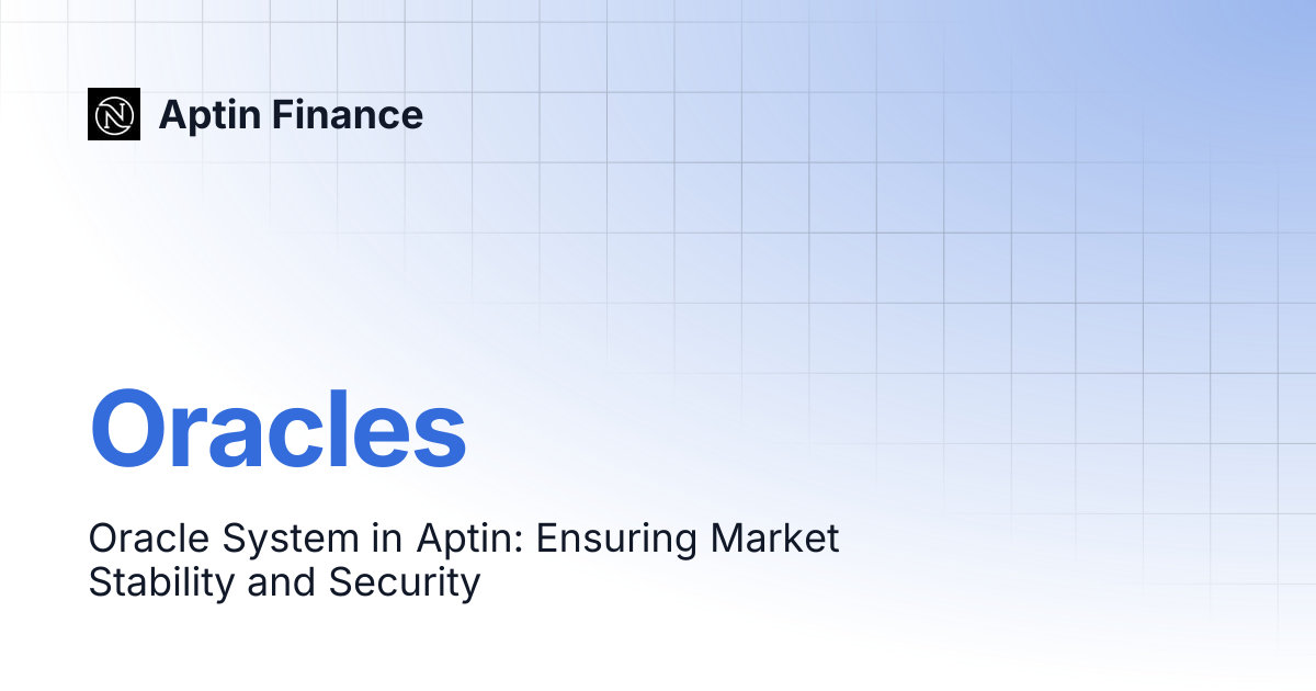 Oracles | Aptin Finance